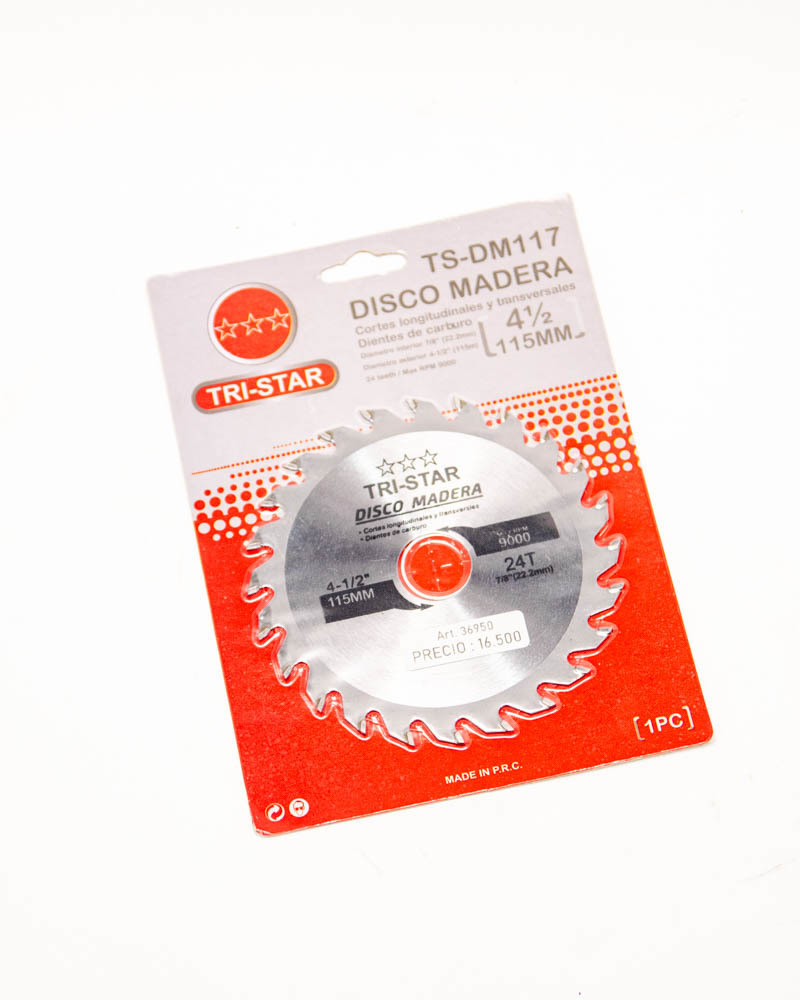 Disco 71229 Madera 115mm X 24t Tristar - Casa Austria